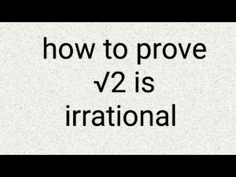 How to prove √2 is irrational - YouTube