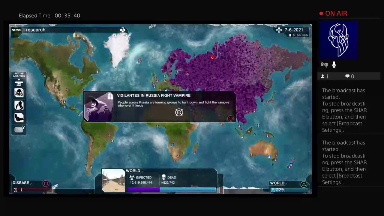 Fav mobile game turned to ps4 game: Plague Inc- Evolved pt 2 - YouTube