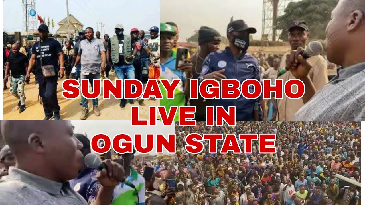 #HAPPENING LIVE: Chief Sunday Igboho @ Oja Odan In Ogun State Over ...