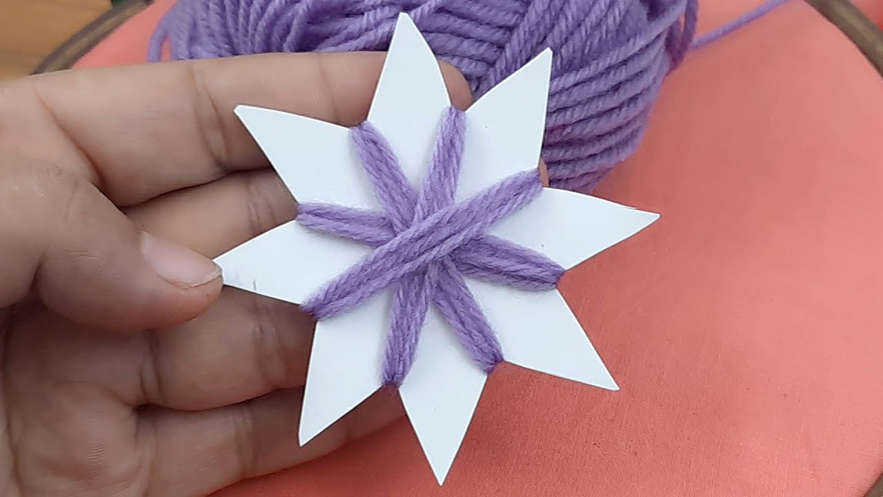 Awesome Flower Craft Ideas with Woolen - Hand Embroidery Trick - Sewing ...