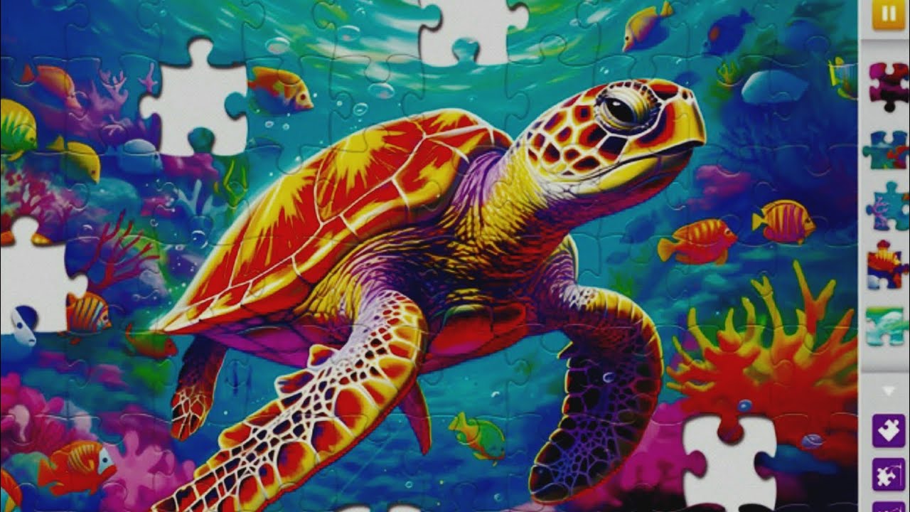 Jigsaw Puzzles HD || MARINE PUZZLES|| How To Solve Turtle Puzzle - YouTube