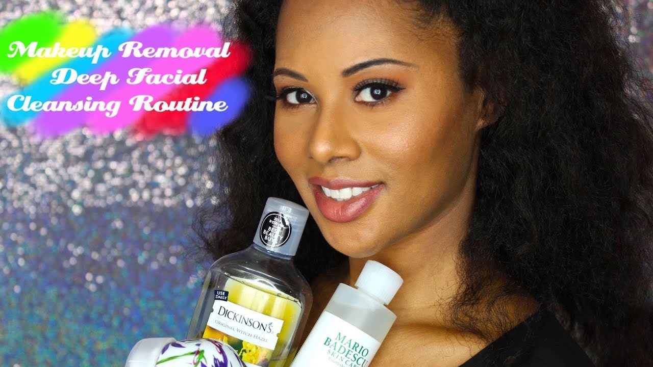 Makeup Removal | Deep Facial Cleansing Routine - YouTube