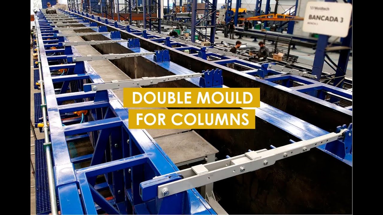 HYDRAULIC DOUBLE MOULD FOR COLUMNS - YouTube