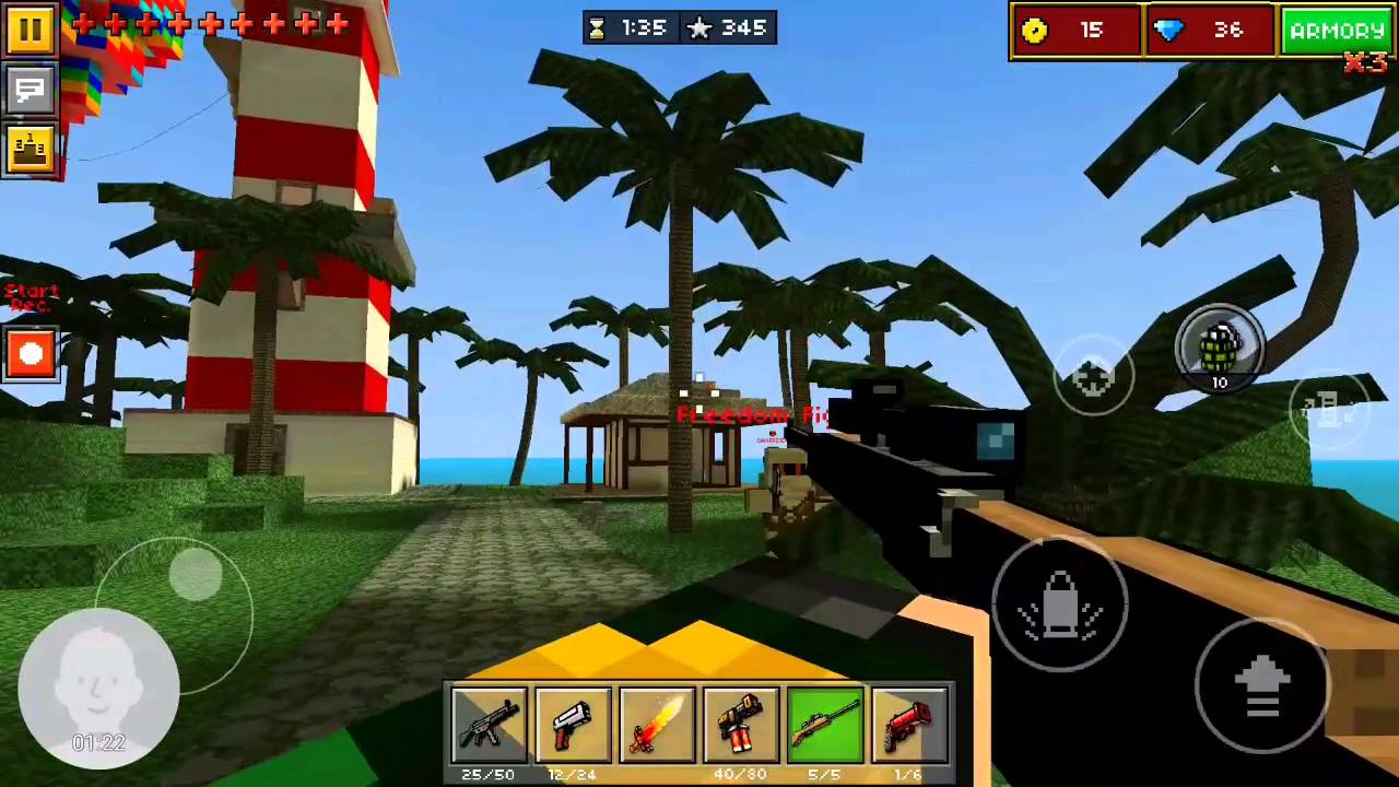 Pixel gun 3D fire demon test - YouTube