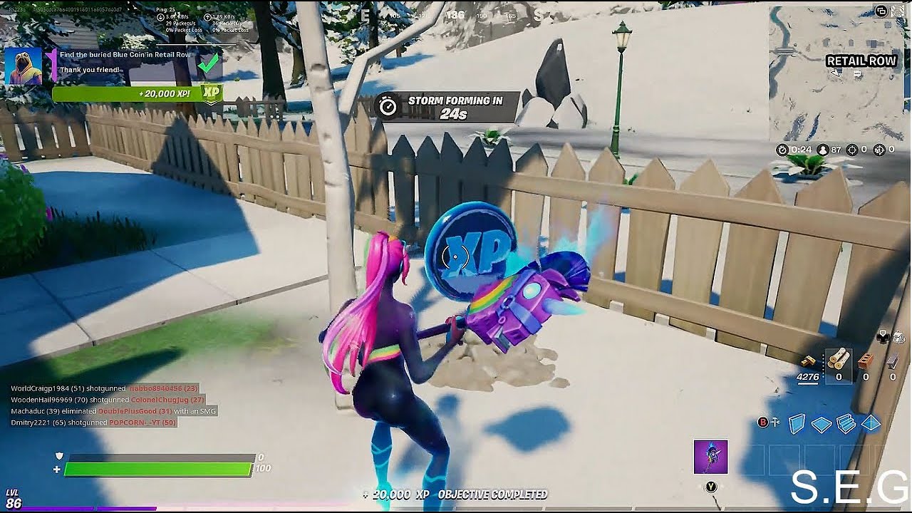 fortnite BLUE COIN location find the buried coin in retail row : week 5 ...