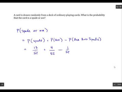 Probability: Addition Rule: Drawing Cards from a Standard Deck - YouTube