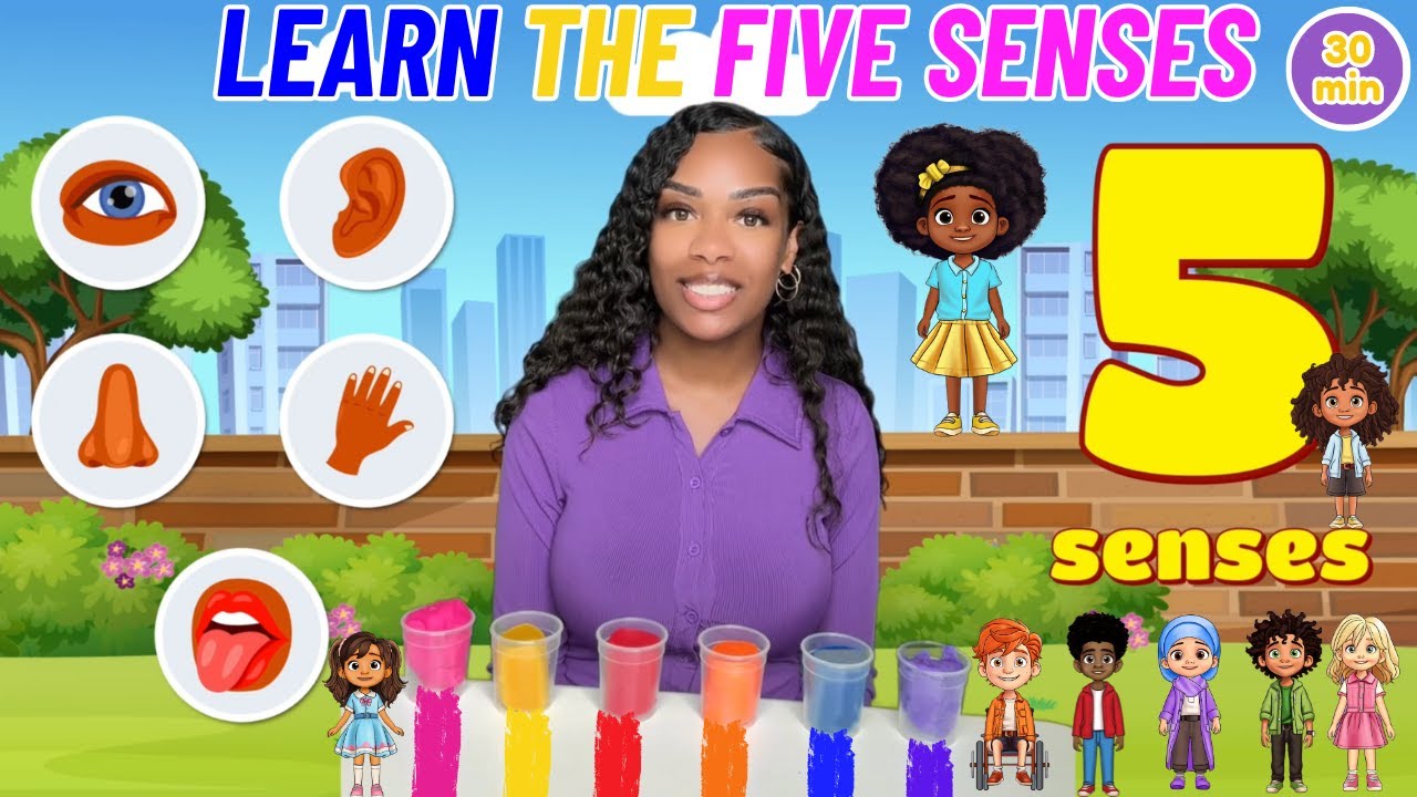 The Five Senses For Kids| Learning with Ms Houston - YouTube