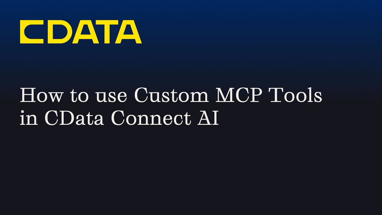 Using Custom MCP Tools in Connect AI - YouTube