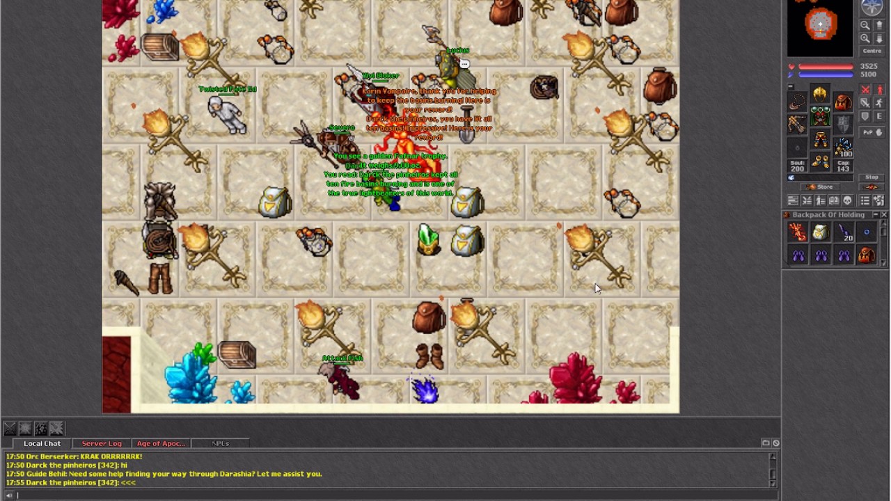 TIBIA- Recompensa da The Lightbearer quest - YouTube