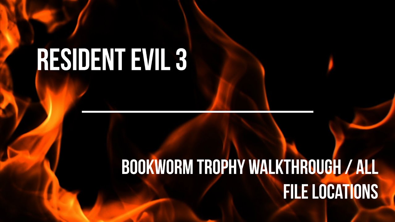 Resident Evil 3 Bookworm Trophy Achievement Walkthrough All File ...