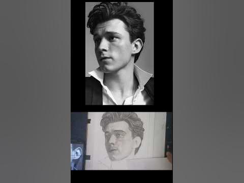 #Short /how to Draw of @Tom_holland (spider man ) time lapse ...