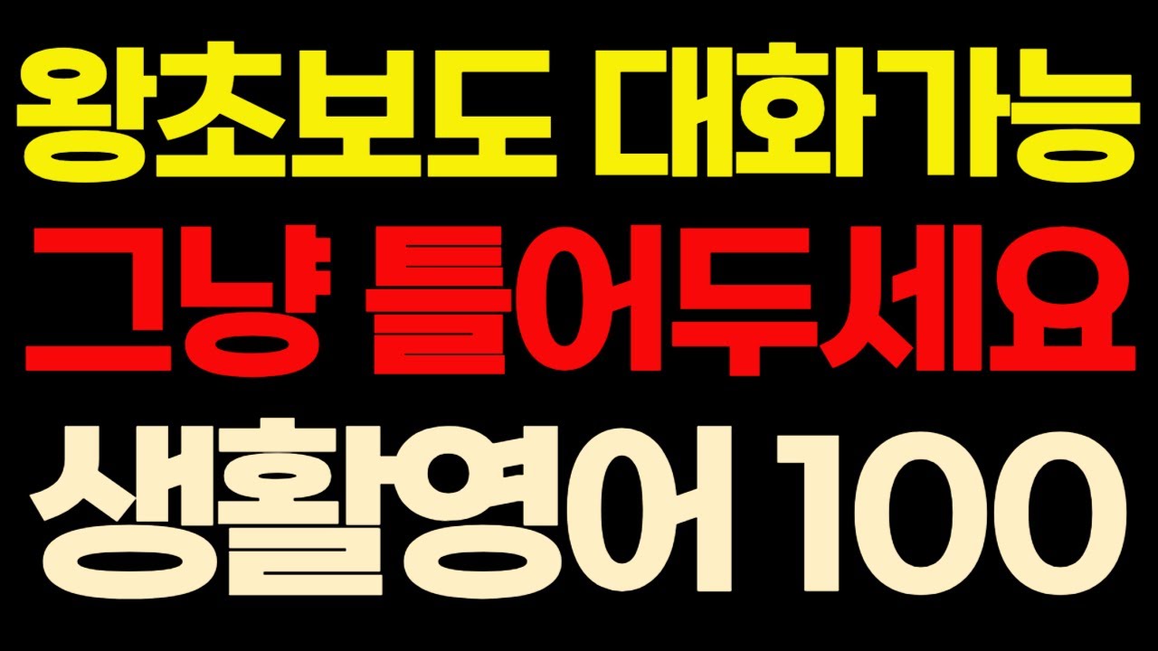 엄청 쉬운 영어회화 시니어영어 회사에서 매일 사용하는 영어 이걸로 종결 영어로 쉽게 말하는법 생활영어 100
