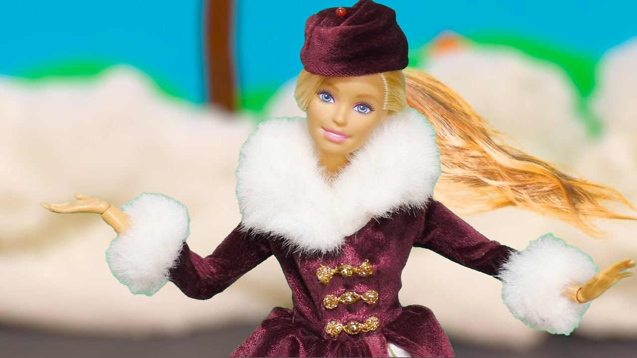 Barbie On Ice - Ice Skating (with) Barbie Family Doll - YouTube