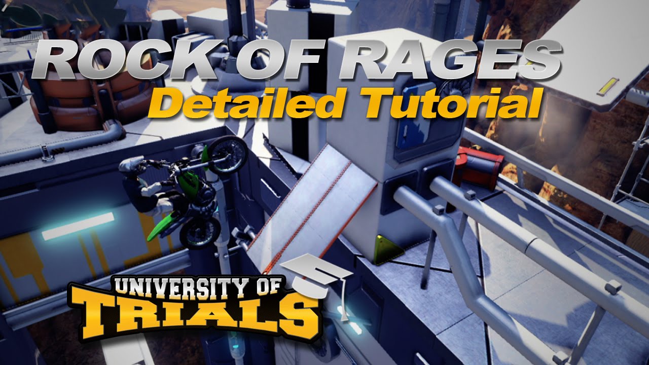 Trials Fusion - Rock Of Rages Detailed Walkthrough - YouTube