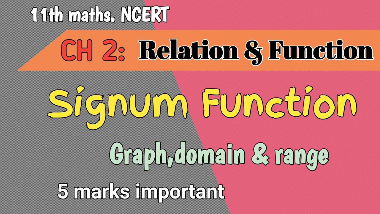 Signum Function | What is Signum function | Graph Domain and Range of ...