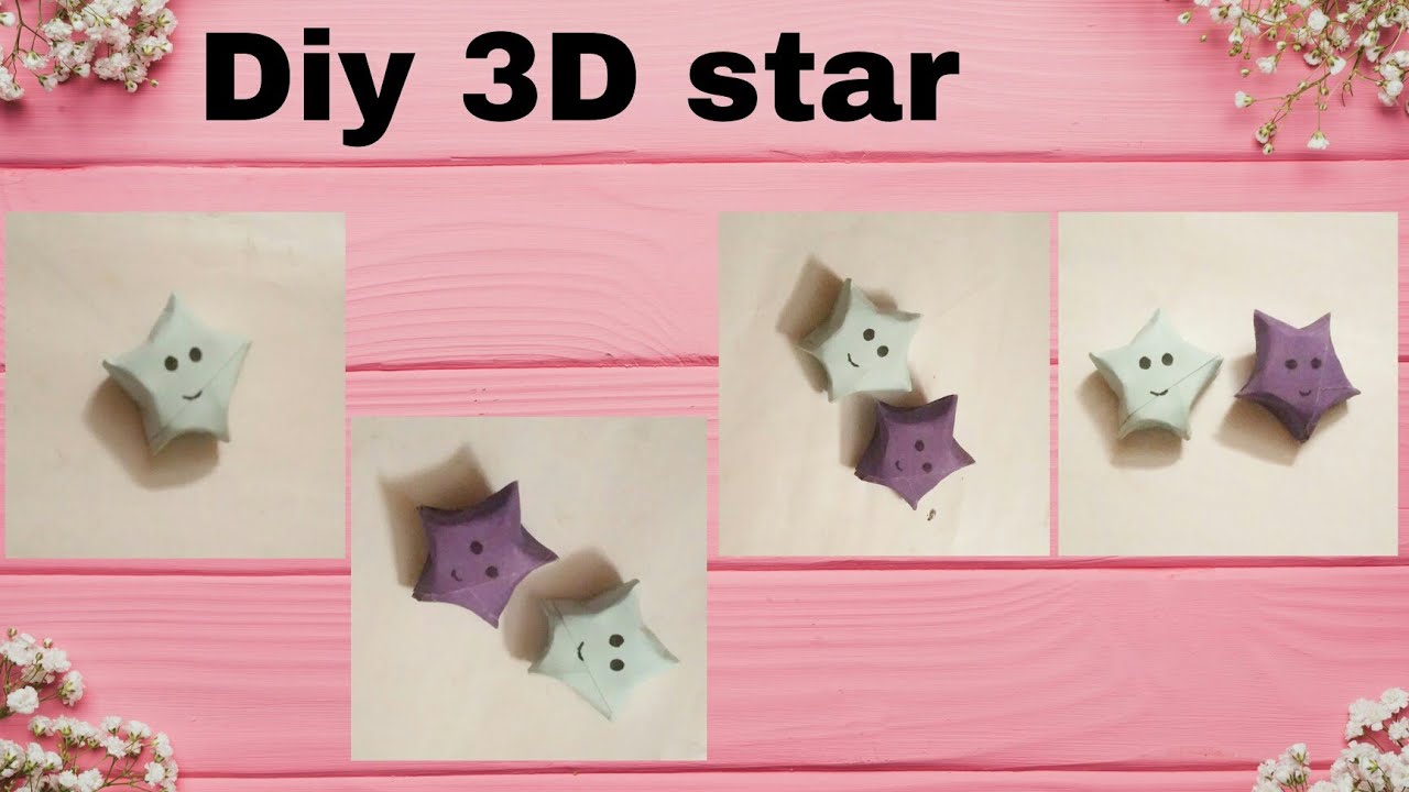 DIY 3D star | How to make 3D star | Paper craft | craft ideas - YouTube