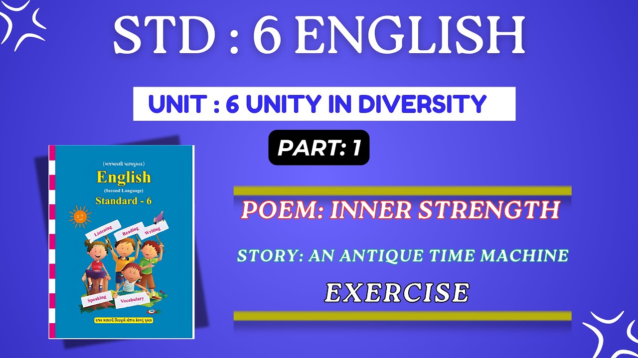 STD 6 ENGLISH | Unit 6 Unity In Diversity | Poem Inner Strength | An ...