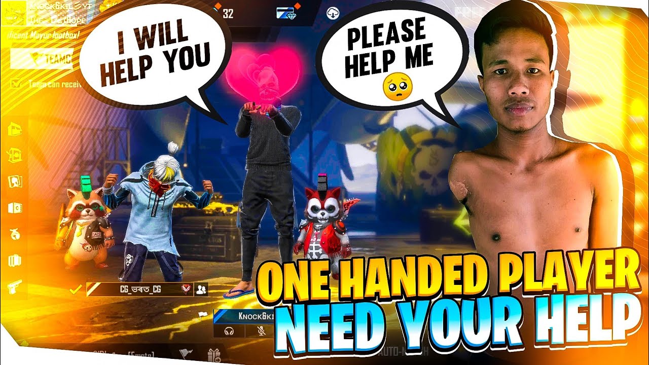 One Hand Player Needs Your Help And Support 🥺 - YouTube