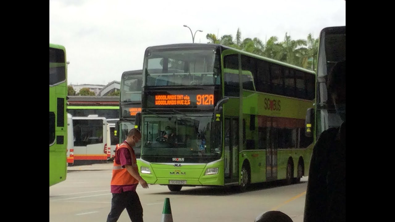 SMRT Bus Service 912A [SG6123C]: W'lands Temp Int → Admiralty Stn - YouTube
