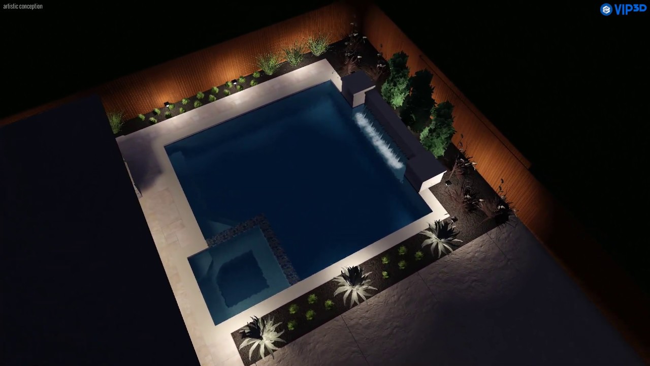 Duke - Pool and Spa with Outdoor Kitchen - YouTube