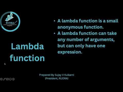 Lambda Functions RVU python basics revision - YouTube