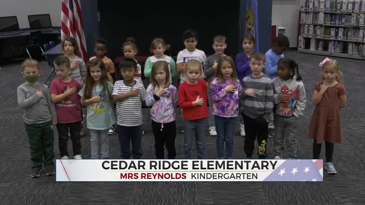 Daily Pledge: Kindergarten Students From Cedar Ridge Elementary - YouTube