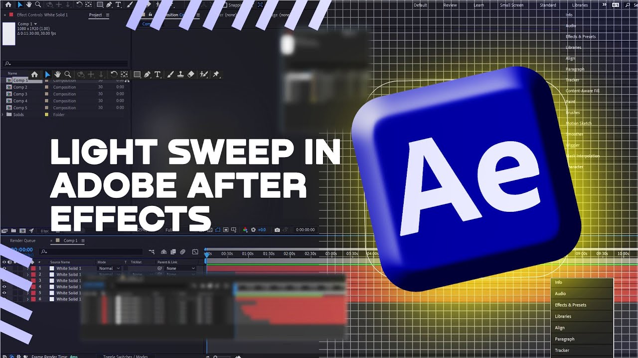 Light Sweep Effect In Adobe After Effects - After Effects Course Chapter 33 - YouTube