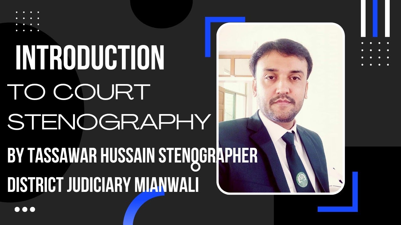 Introduction of court Stenography. - YouTube