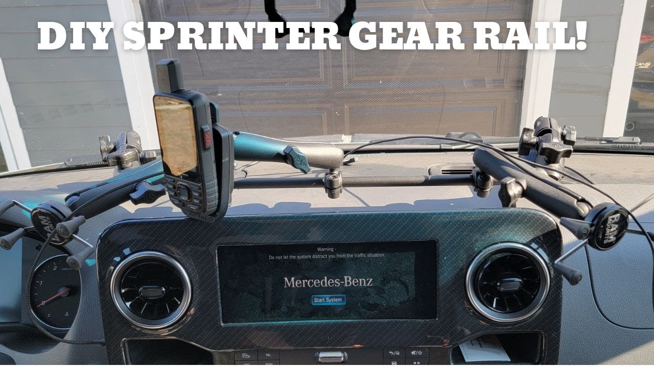 DIY Mercedes Sprinter Van Gear Rail - YouTube