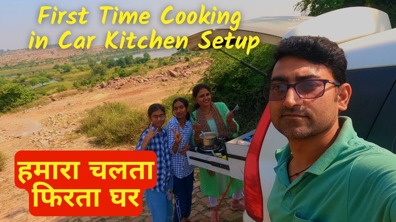 Lake Side Cooking | First Time Cooking In Car Kitchen Setup ...
