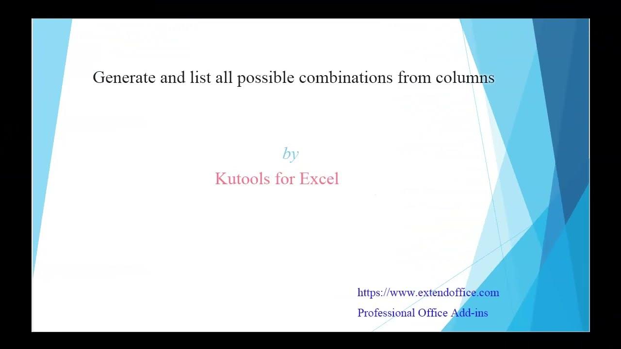 List Or Generate All Possible Combinations In Excel YouTube list-or-generate-all-possible-combinations-in-excel-youtube