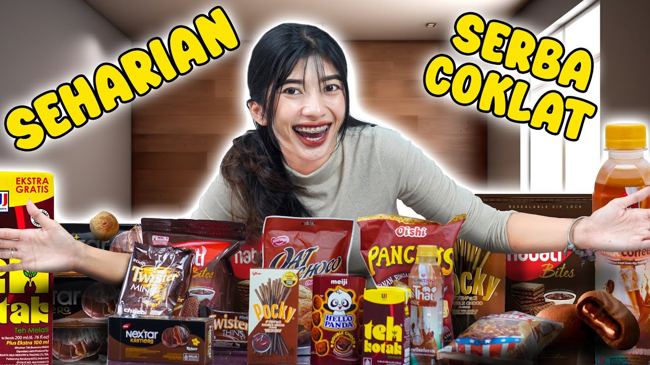 MAMI SEHARIAN MUKBANG SERBA MAKANAN COKLAT YANG LEZAT🤩!! SEMUA MAKANAN ...