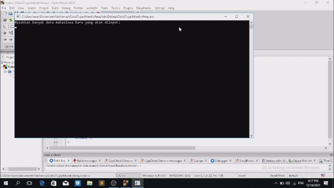 Program Pendataan Mahasiswa Baru bahasa c menggunakan array - YouTube
