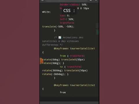 ANIMATION SYSTÈME SOLAIRE 3D : HTML, CSS , code source dans les commentaire #javascript #code # ...