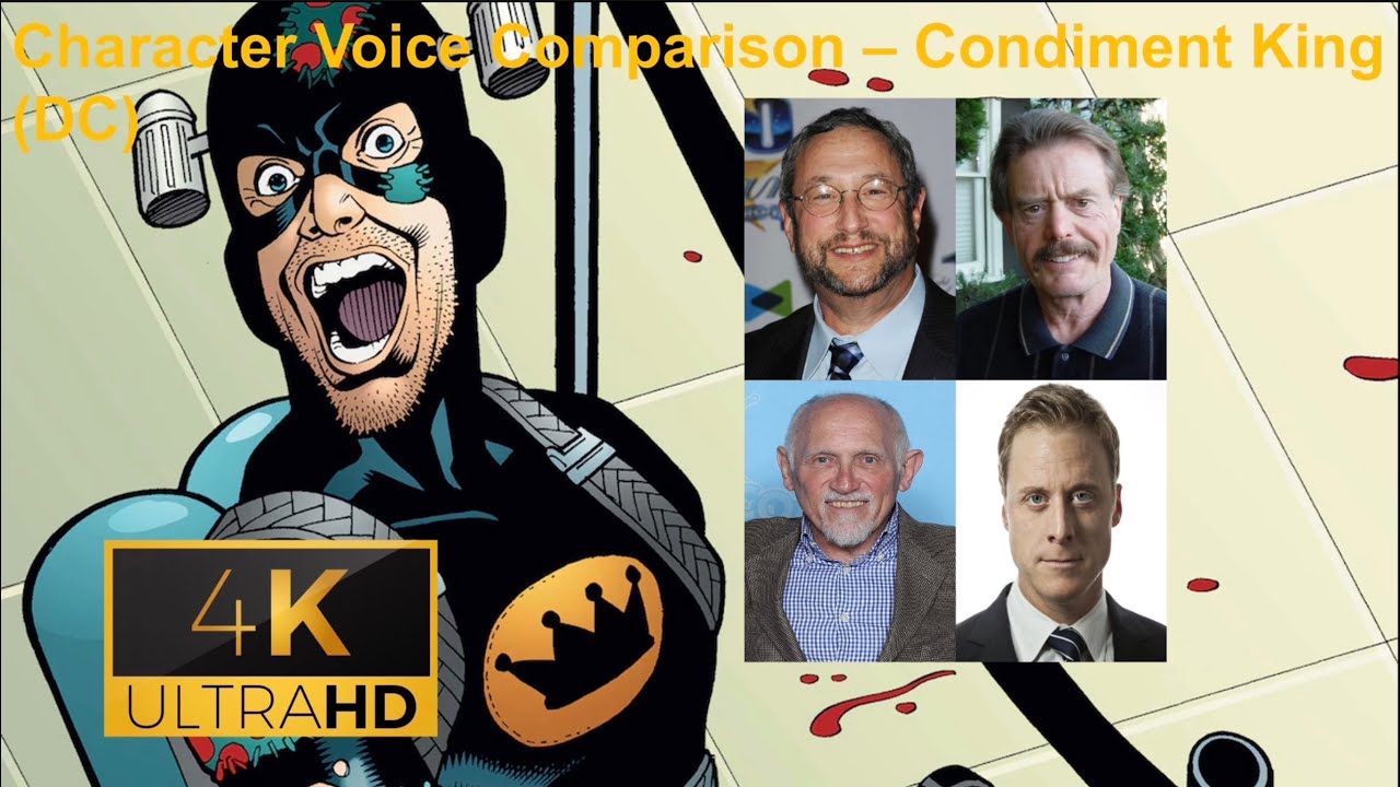 Character Voice Comparison - Condiment King (DC) - YouTube