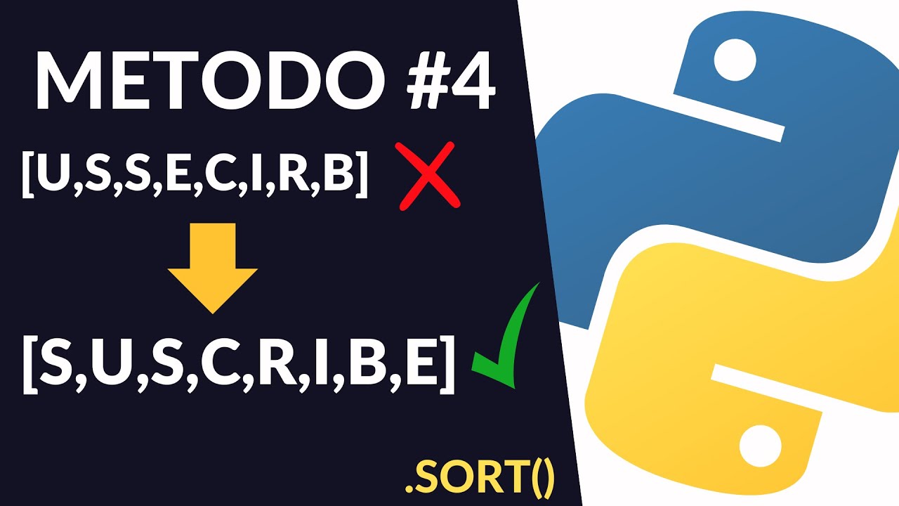 Cómo ORDENAR Tus Listas en Python: Explorando sort vs sorted - YouTube