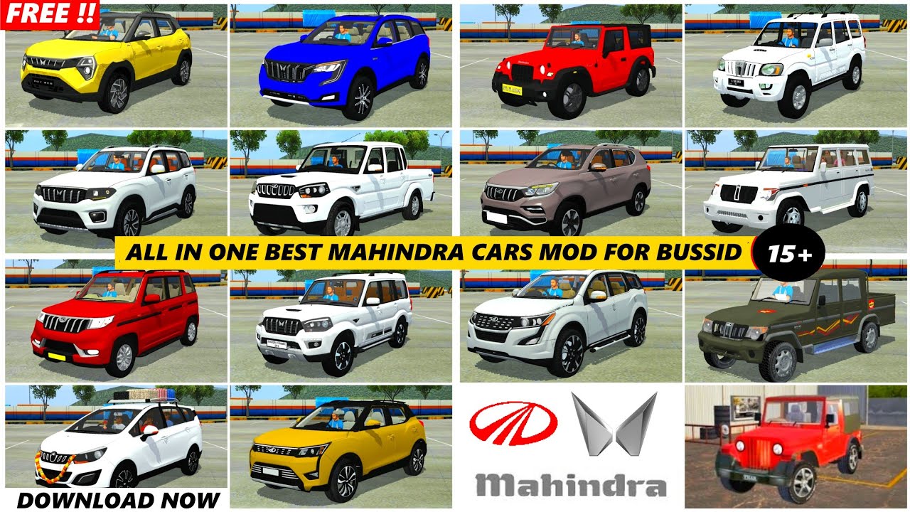 Top 15 Mahindra Car Mods For Bus Simulator Indonesia | Indian car Mod ...