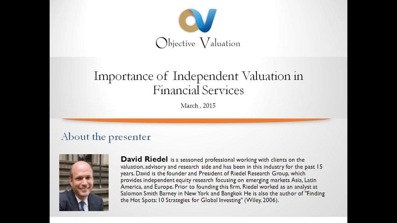 Importance of Independent Valuation in Financial Services - YouTube