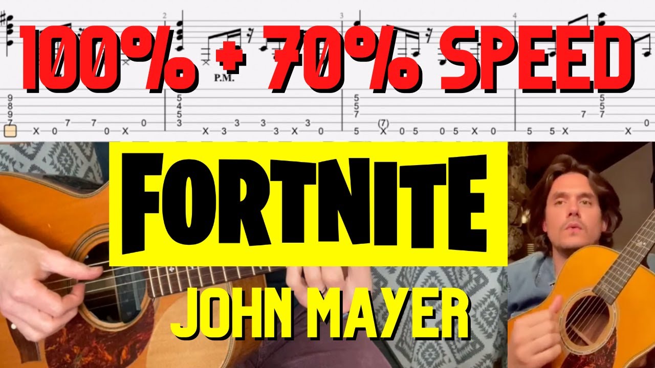 John Mayer - Fortnite Guitar Tutorial Rolling TAB Chug Jug With You ...