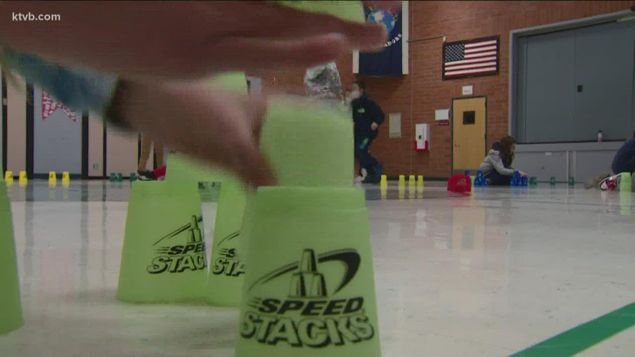 Andrus Elementary students set to break sports stacking world record ...
