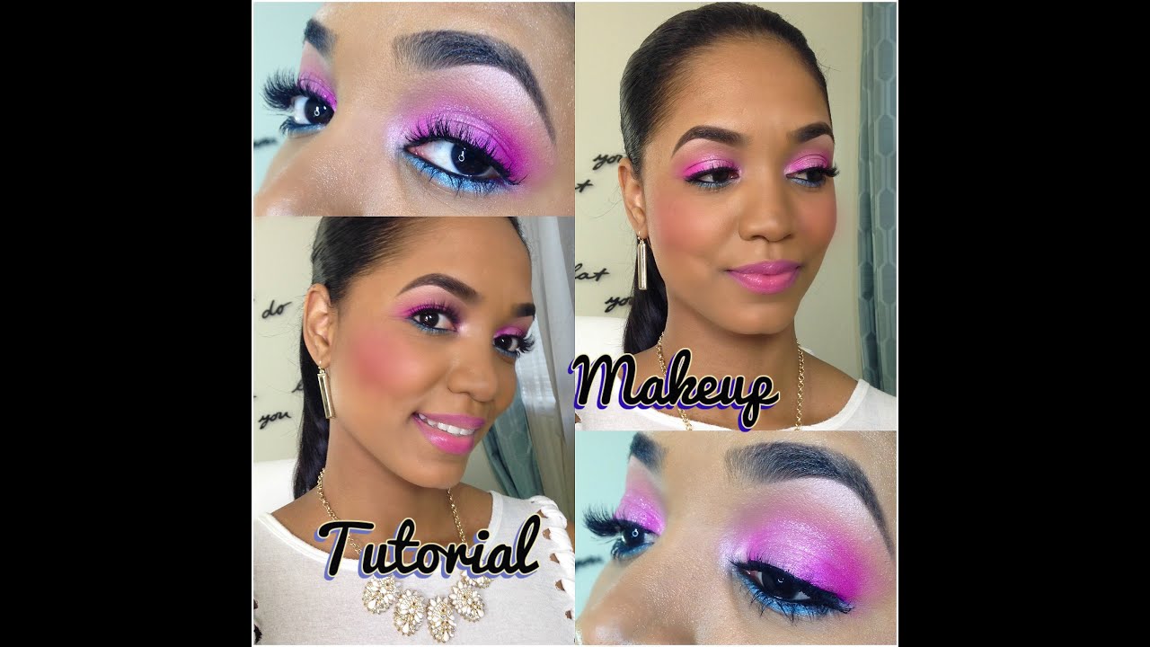 MAKEUP TUTORIAL | Bright Pink Sparkle LOOK - YouTube