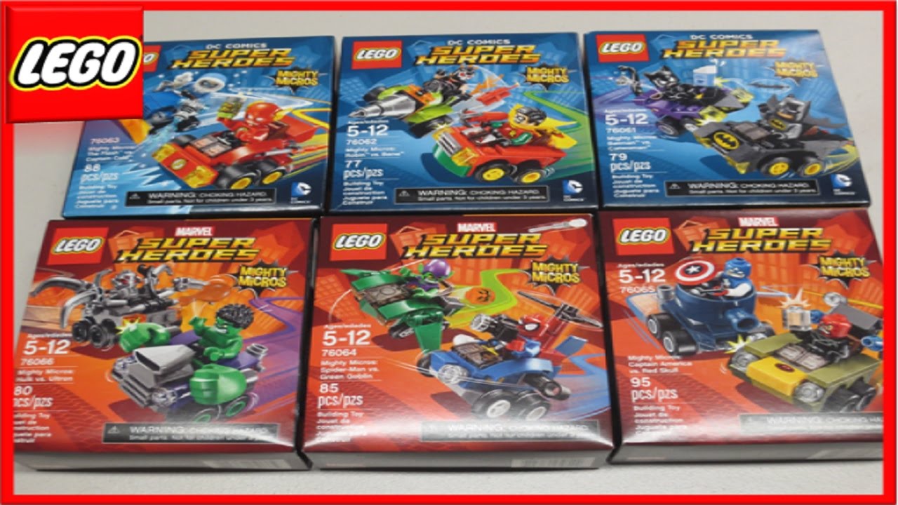 Lego Mighty Micros Full Set - Marvel & DC Super Heros - YouTube