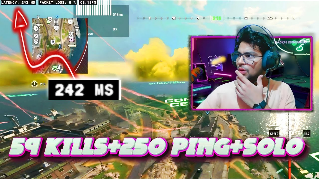 59 KILLS ON 250+ HIGH PING? NO PROBLEM | BO6 WARZONE SOLO RESURGENCE ...