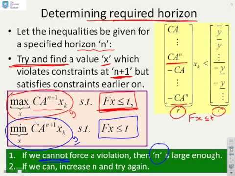 Constrained Predictive Control 5_8 - invariant sets - YouTube