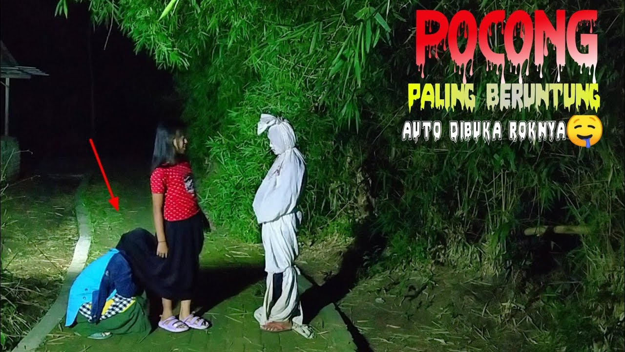 Prank POCONG paling beruntung || auto dibuka roknya 🤤 || Prank suka jahil paling lucu ngakak ...