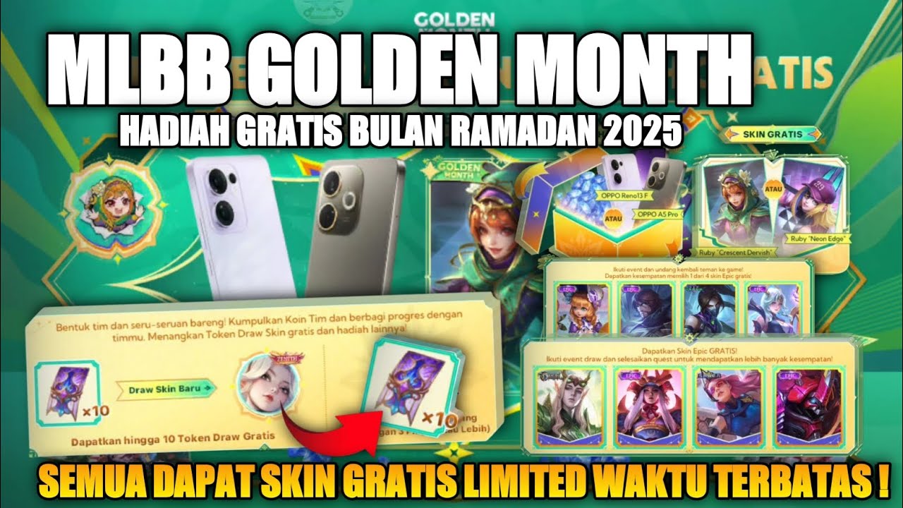 MLBB GOLDEN MONTH!! CARA MENDAPATAKAN HADIAH GRATIS GOLDEN MONTH ...