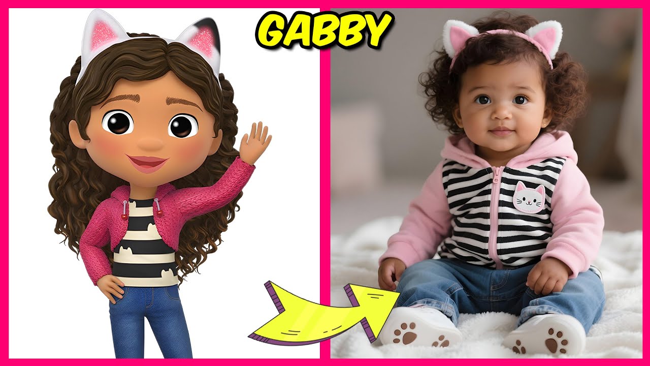 Gabby's Dollhouse Characters As Babies 👼+ Growing Up Evolution! | Cat ...