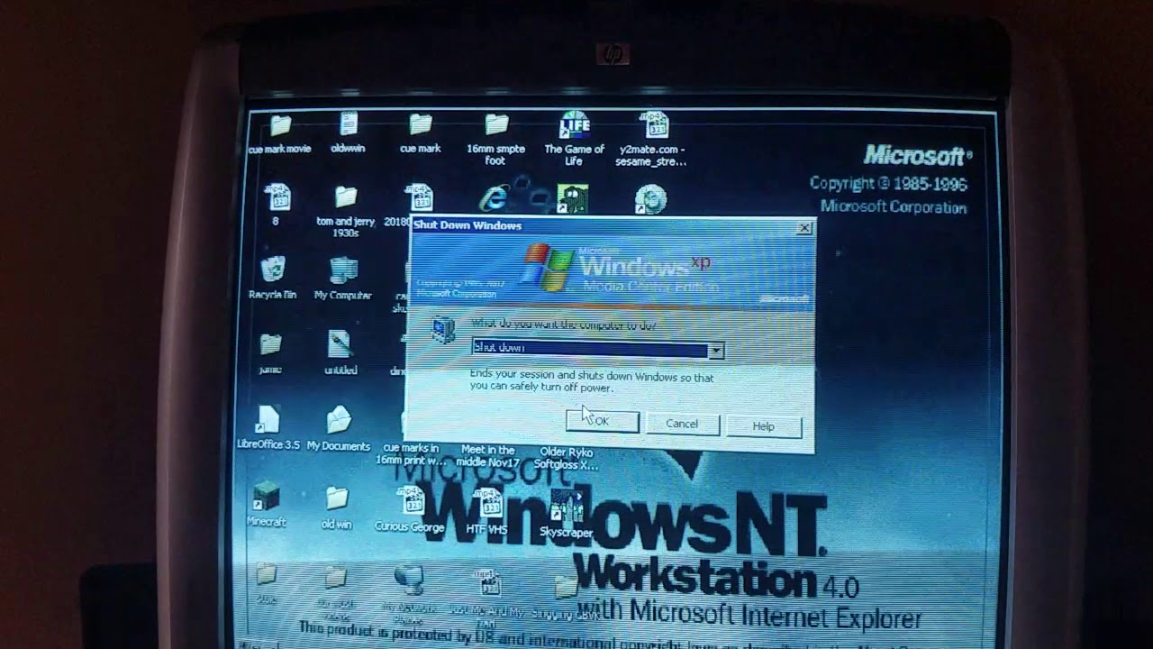 Old computer is shutting down - YouTube