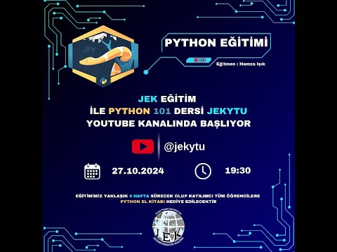 Sıfırdan İleri Seviyeye Python Dersleri - DERS#1 | JEK (Jeoenformatik Kulübü) |
