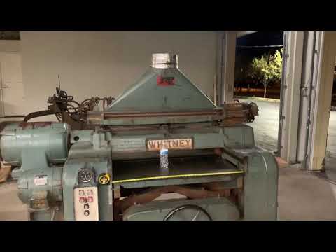 40” Whitney S-290 Wood Planer - YouTube